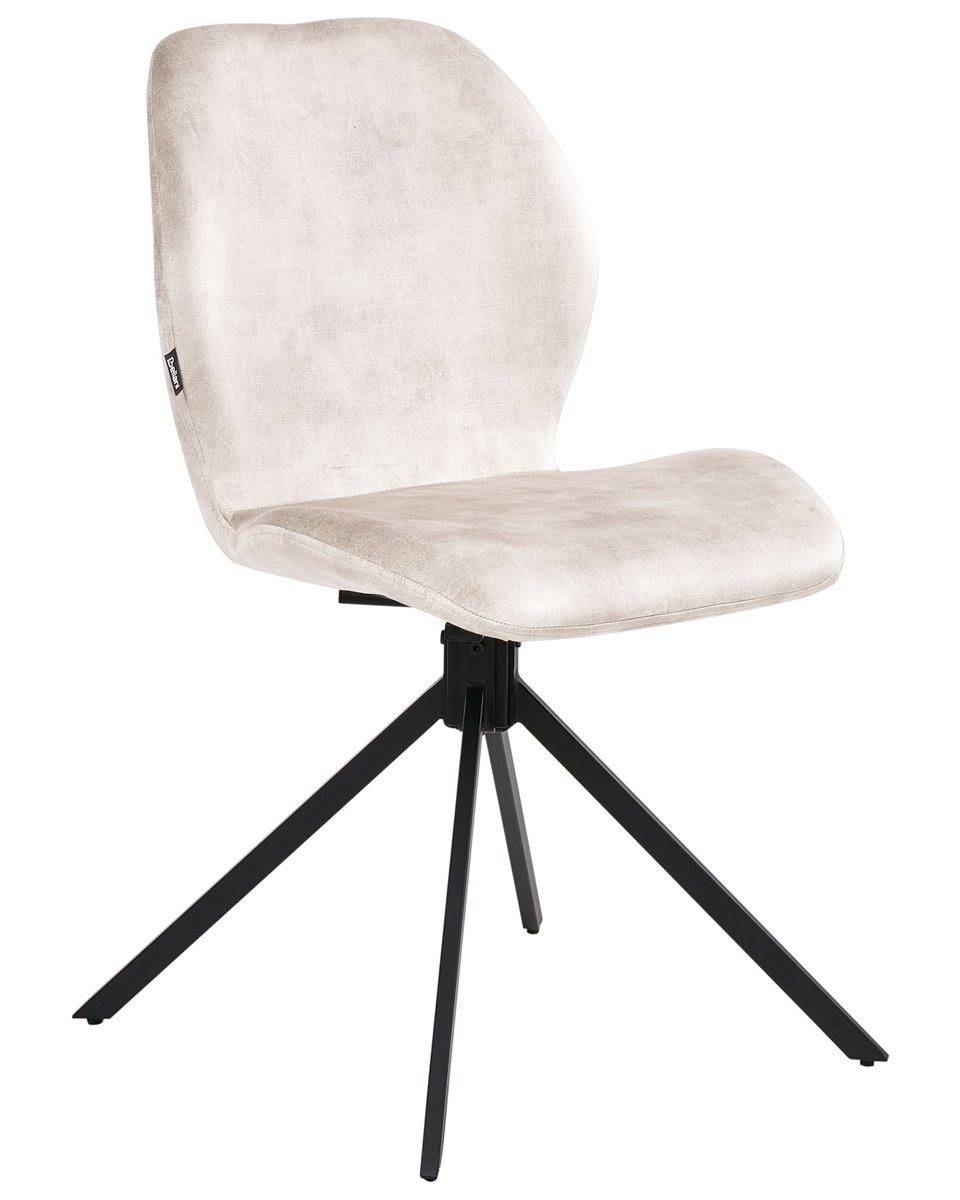Conjunto de 4 sillas de comedor giratoria MORRISON Terciopelo Beige ...