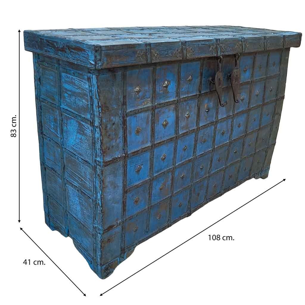 Baúl de madera artesanal 108x41x83h cm - Conforama
