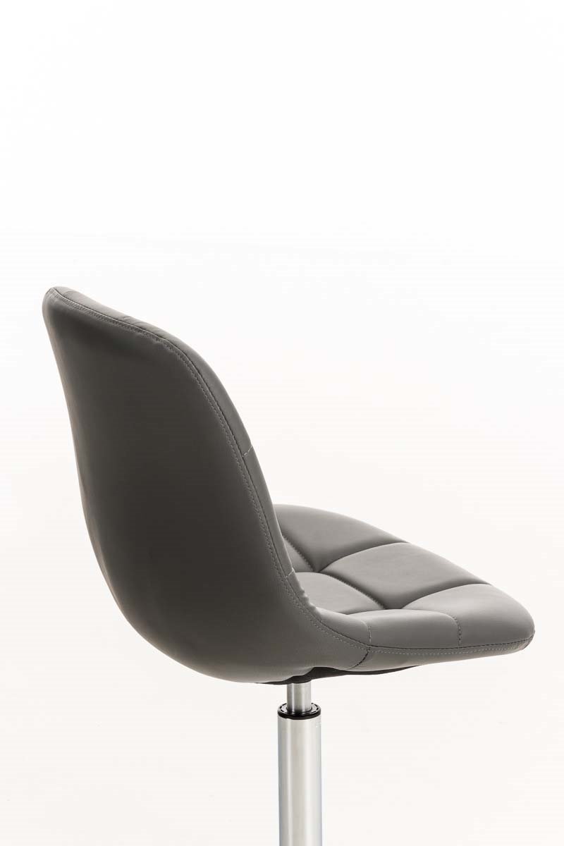 Silla de comedor Emil Simil cuero Gris 52X48X84 cm - Conforama