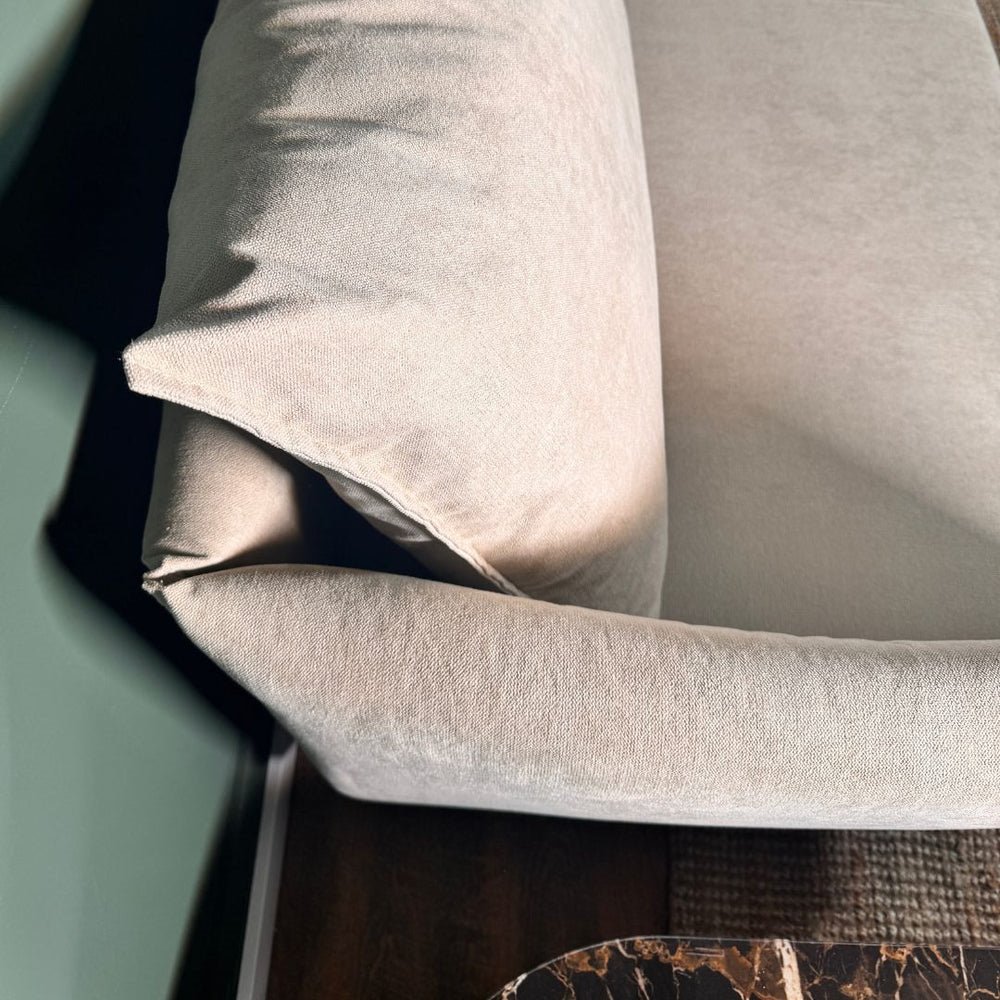 Sofá BUDWING Melanie Camel - 3 Plazas - 187x62x93 cm - Conforama