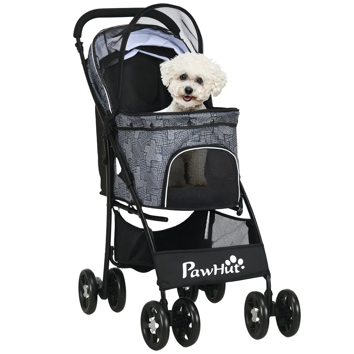 PawHut Carrito para Perros Plegable Cochecito para Mascotas Carrito ...